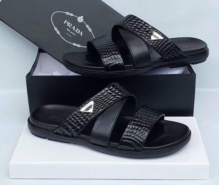 Prada Men’s Double-Strap Slide Sandals – Beeval